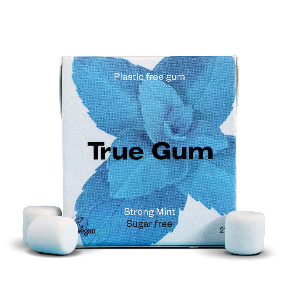 True Gum Plastic Free Chewing Gum - Strong Gum 21g - mOrganics Beauty